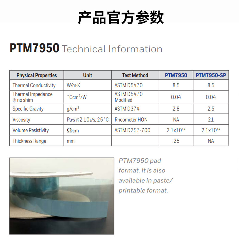 Термопаста Honeywell PTM7950 с фазова промяна - CPU/GPU