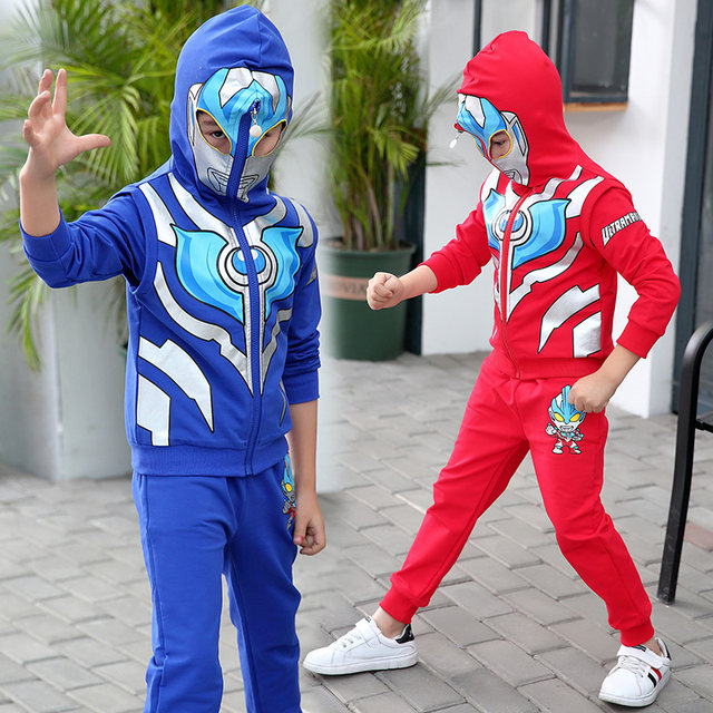 Ultraman Clothes Children's Autumn Suit Sweatshirt Three-piece Set ...
