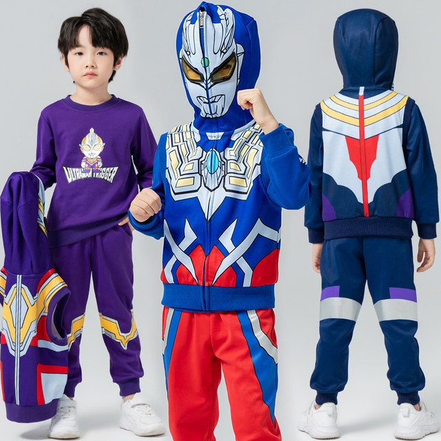 Ultraman clothes, autumn clothes, children's suits, sweatshirts, three ...