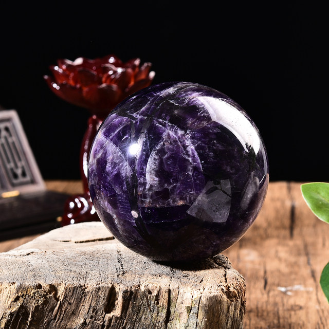 Authentic natural purple crystal ball ornaments amethyst ball home ...