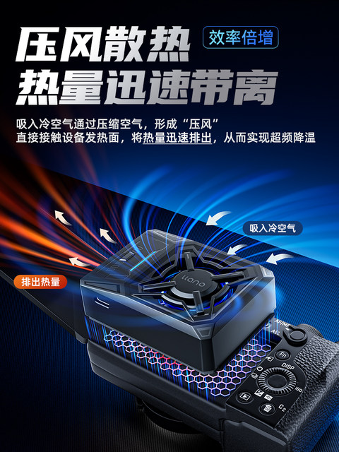 Green Juneng V5 pressure air camera radiator is suitable for Sony zve1/10 A7M4 A7S3 A7C a7r5 ...