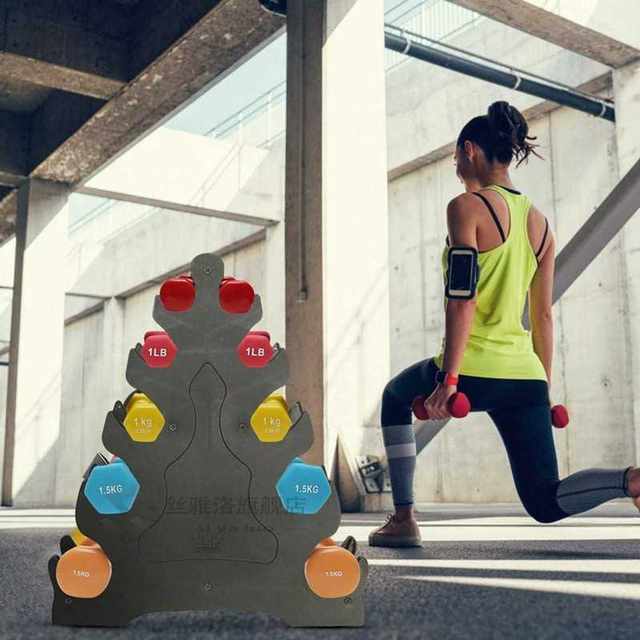 Dumbbell Rack Multifunctional 5 Layer Compact Rugged Anti-We