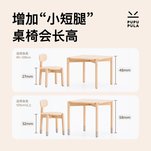 Pupupula Step table and chair suit baby toy game dining table Children ...