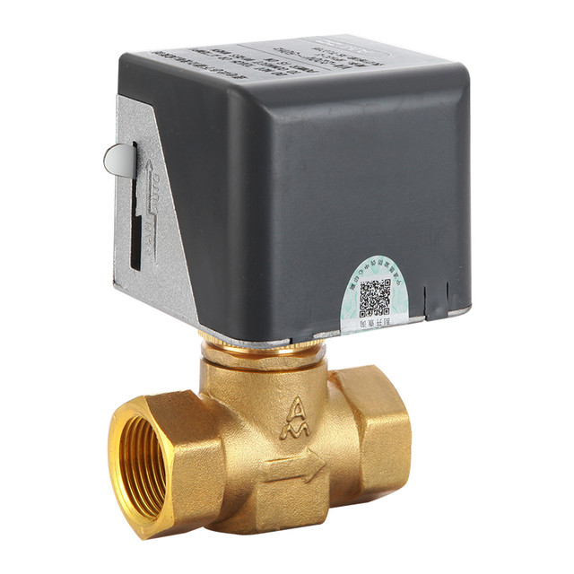 Genuine Amico electric two-way valve brass thickened electric valve air ...