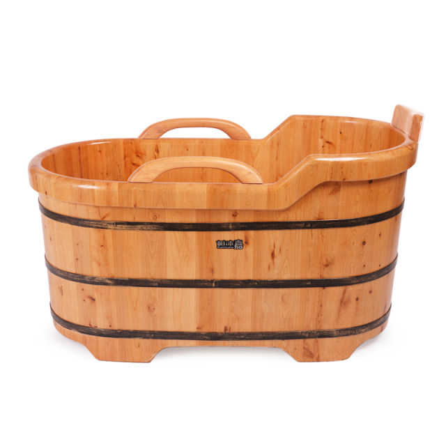 Cedar wood adult bath bucket thickened wooden bathtub household ...