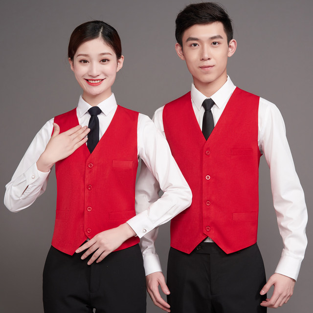 Hotel waiter work clothes for women vest catering hotel supermarket ...