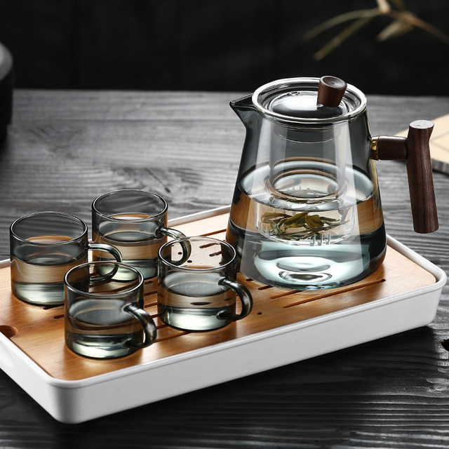 Glass teapot for tea making at home 2024 new tea water separation tea ...