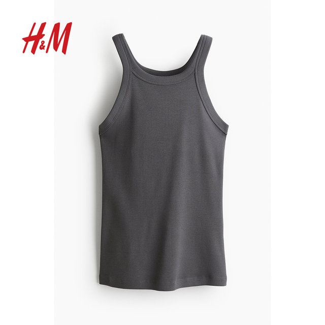 HM Women's 2024 Summer Simple and Cool Calcorn Round Neck Ratinoma ...