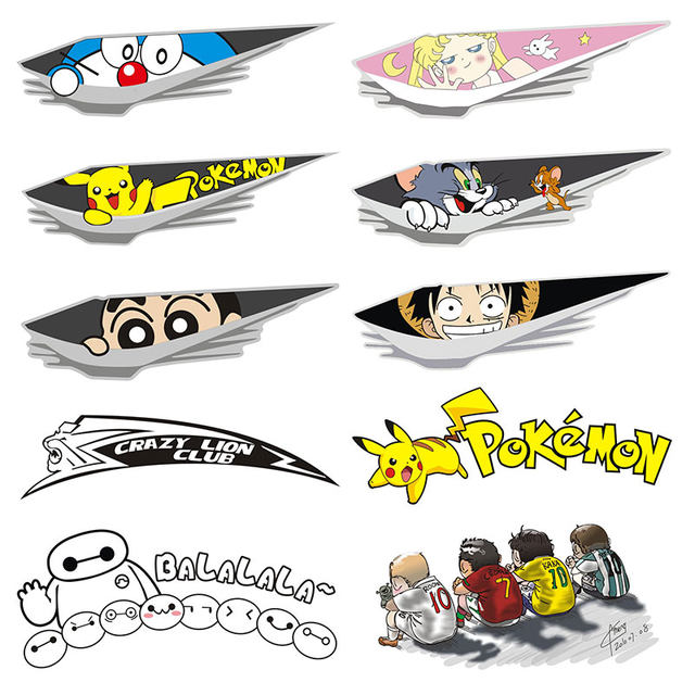 Car sticker scratches cover electric car bumper modification funny ...