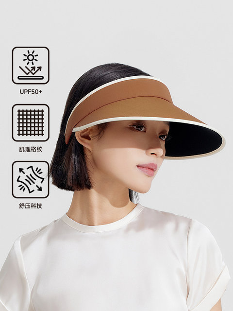 VVC sun protection hat women's anti-UV face covering sports outdoor empty top sun hat summer ...