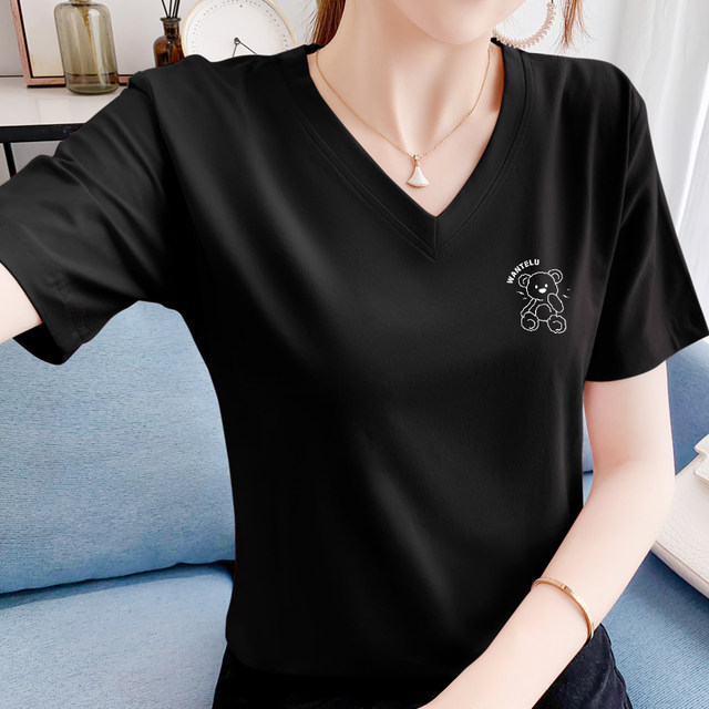 2022 new positive shoulder short short -sleeved T -shirts female summer ...