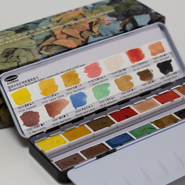 Dominique solid watercolor classic mineral color set 2 all mineral ...