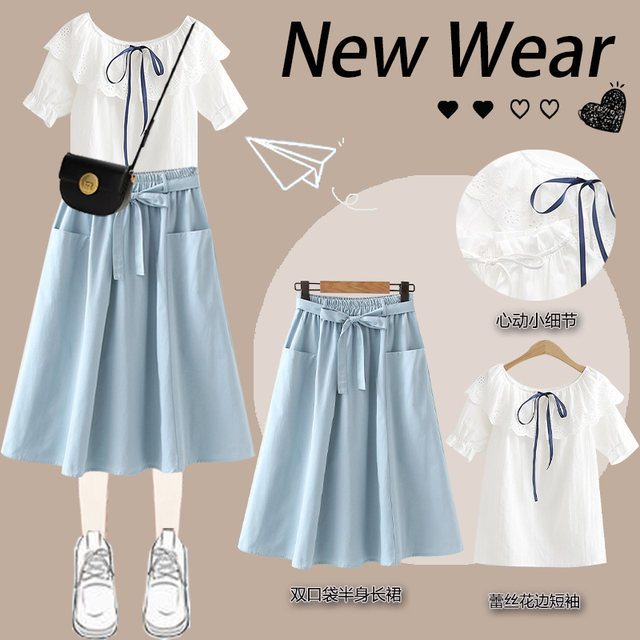 Junior high school girls summer college style loose short-sleeved shirt ...