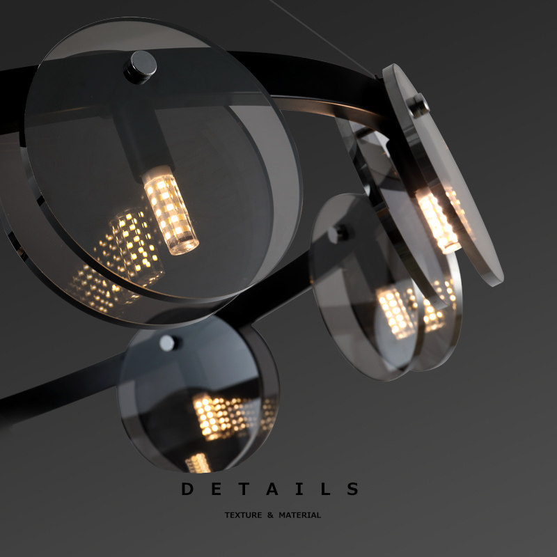 Glass Chandelier - 9-Light Modern Postmodern LED Pendant Light