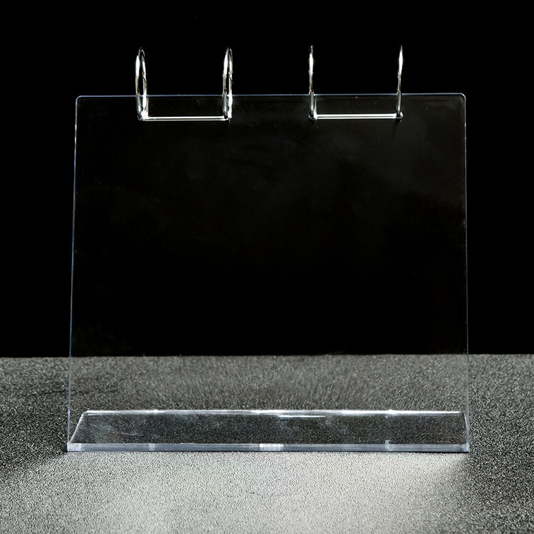 Acrylic Desk Calendar Holder - 10 Inch L-Shape - Business Office