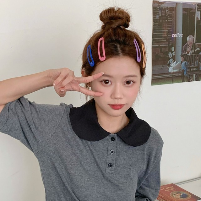 Morandi color BB clip practical versatile bangs hair clip Girl's heart ...