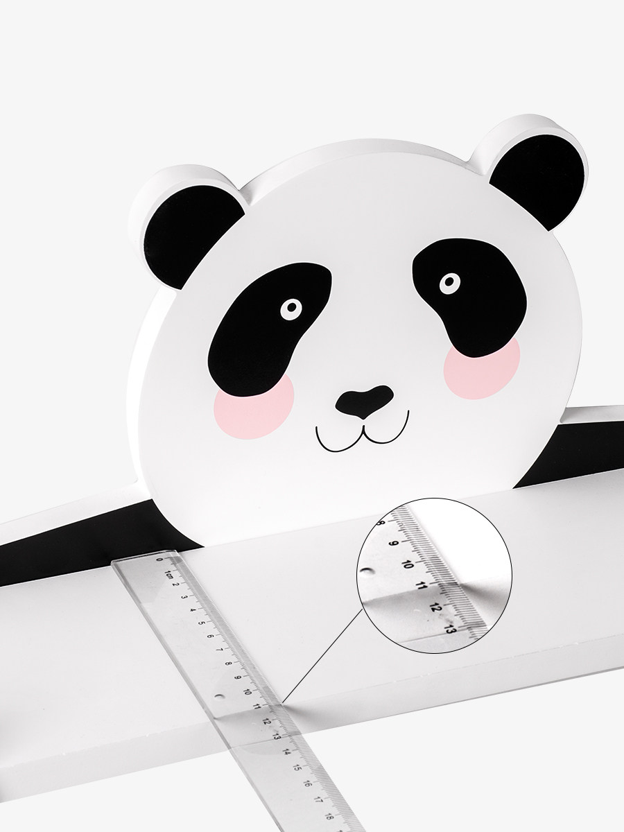 Mitu Baby Panda Wooden Wall Shelf - Children's Room Decor