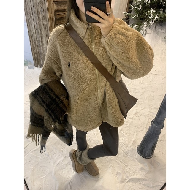 Wu 77 Korean embroidery, shaking velvet lamb hair, the neutron female ...