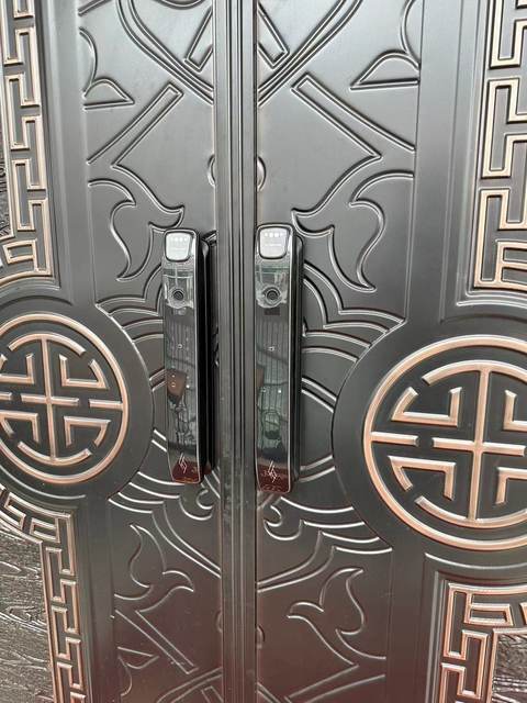 Side-by-side smart lock visible cat's eye door lock fingerprint lock ...