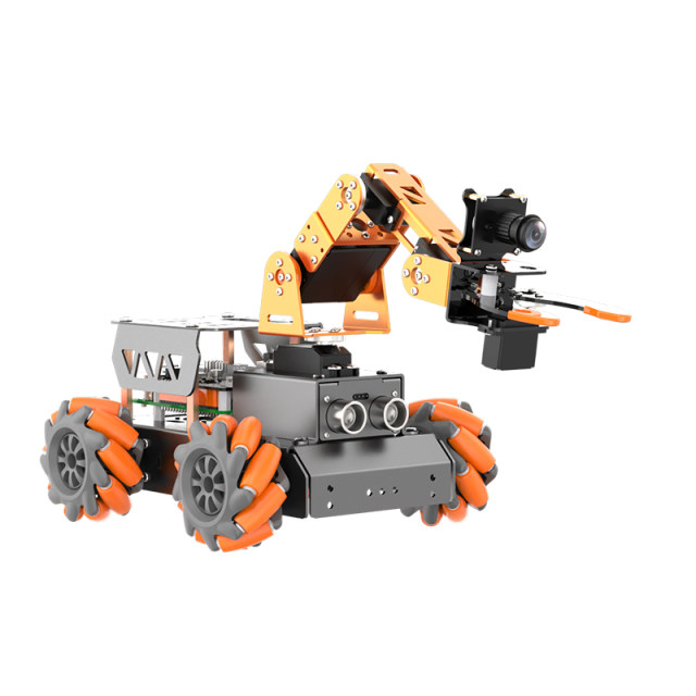 Raspberry Pi 4B/5 Smart Car AI Vision Robotic Arm MasterPi Wheel ...