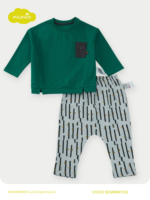 Moimoln Xiaoyun Duo Children's Fall New Boys Set Jacket Top Baby Baby Two -piece