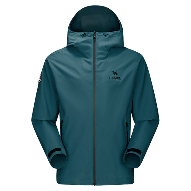 Camel Hard Shell Jacket Men's and Women's Single Layer Waterproof ...