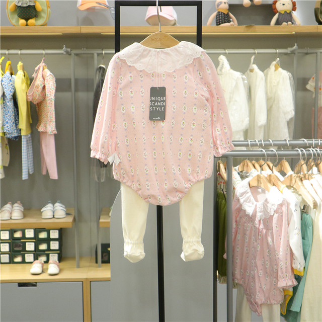 Discounted moimoln Little Yunduo baby girl's sweet pink jumpsuit Korean purchasing agency for ...