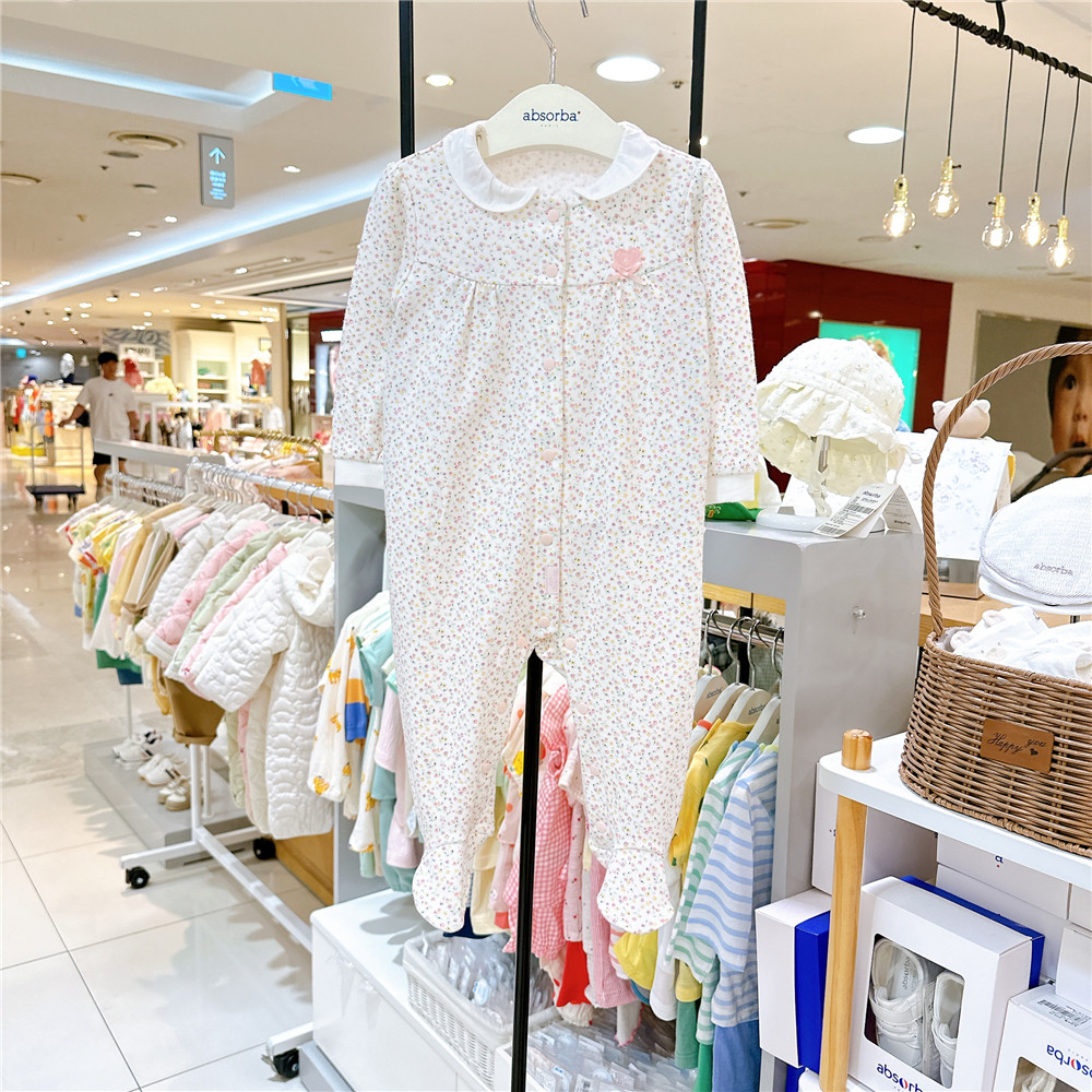 Absorba Newborn Pure Cotton Floral Jumpsuit Korea Purchasing Agency 24 ...