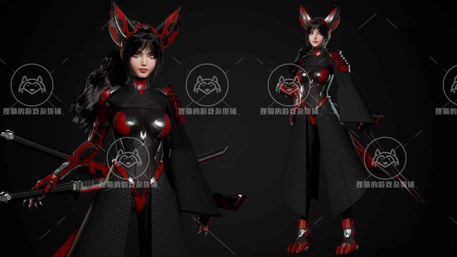 Unity Cosmo Fox Girl Sci-fi Kitsune 1.0 Science Fiction Fox Beauty Model