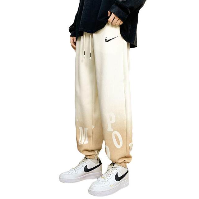 Nykton Core Velvet Gradient Pants Men's Autumn Fashion Printing Pants ...