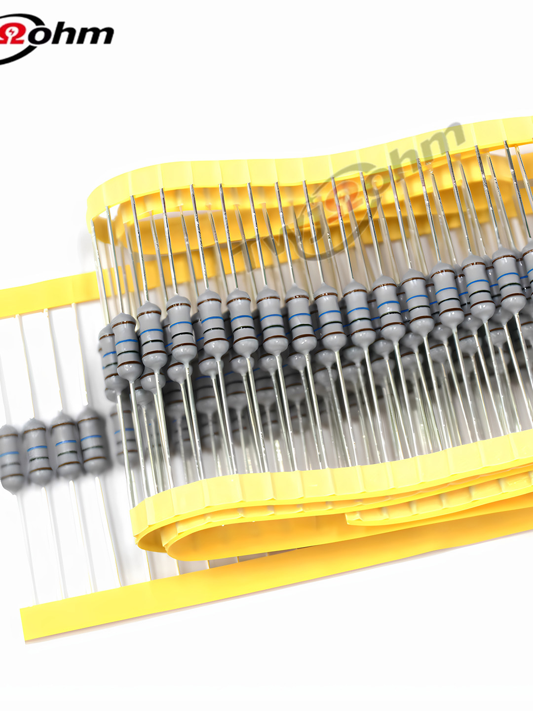 Twj 1W Metallic Glass Uranium Resistor - 10k 10m 100m 200m Color Ring