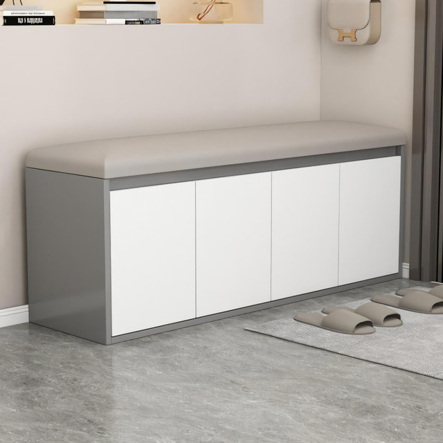 Doorway home solid wood shoe changing stool light luxury soft package ...