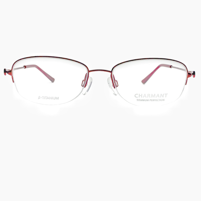 Charmant Xia Meng mirror frame women's business casual half -box titanium alloy glasses frame ...