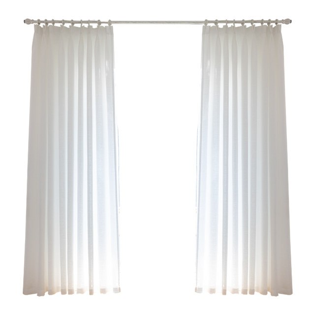 Gauze curtain light impermeable curtain finished white gauze balcony ...