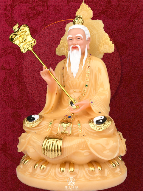 Sanqing statue Tai Shang Lao Jun Huang Yu moral Tianzun decoration ...