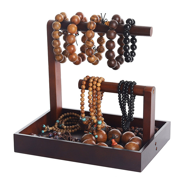 Solid wood bracelet rack home storage jewelry rack hanging bracelet ...
