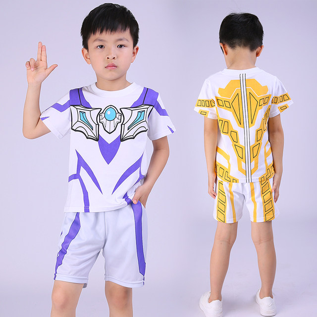 Ultraman Zero Boys' Clothes Pure Cotton Short-Sleeved Summer Boys ...