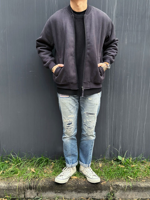 KRIFFMAYER old model special price thickened velvet CityBoy loose retro ...