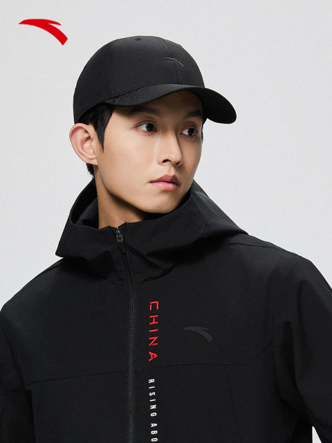 Anta sports cap men and women black baseball cap casual outdoor running ...