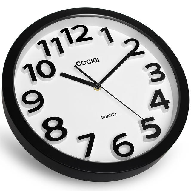 Automatic time radio wave wall clock, smart silent Chinese code living ...