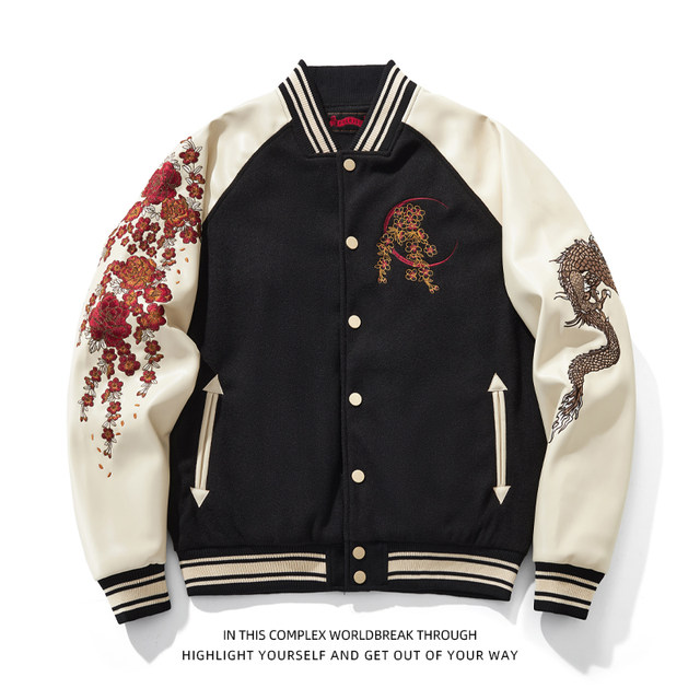 Thousand Years of the Dragon Dragon Embroidery Padded Jackets Men and ...