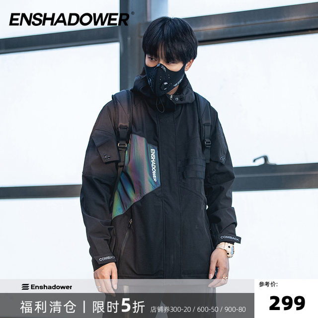 ENSHADOWER xCOMBACKxPUPILTRAVEL joint laser laminated jacket for men