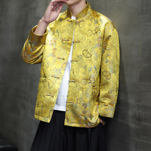 New Chinese men's jacket men's host clothing Chinese style retro Tang ...