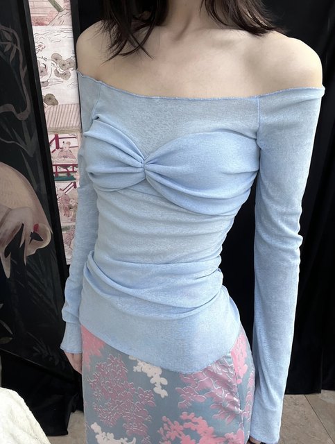 ANTIMOON mermaid skin one-shoulder folds strapless girl with a micro ...