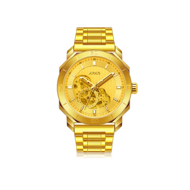 AFAR999 pure gold hollow mechanical imported movement sapphire mirror ...