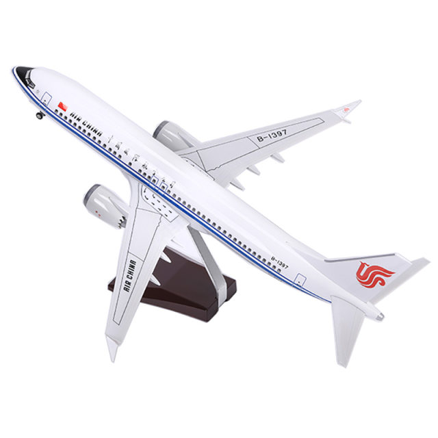 Simulation aircraft model with wheels and lights 1:85 Air China Boeing ...