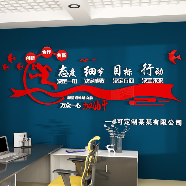 Office inspirational wall stickers corporate culture wall decoration ...