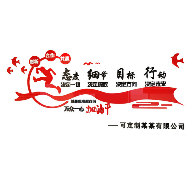 Office inspirational wall stickers corporate culture wall decoration ...