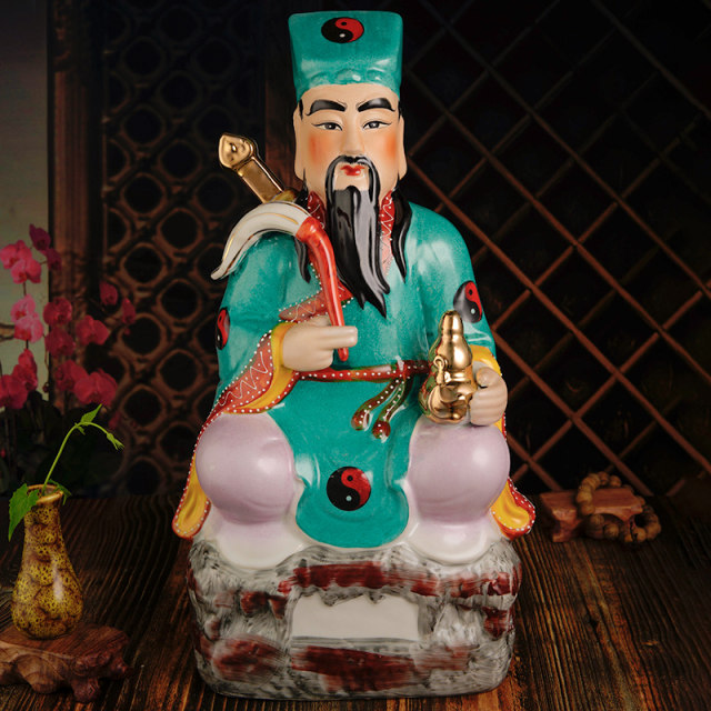Ceramic Zhang Tianshi statue Zhang Daoling statue ancestor grandfather ...