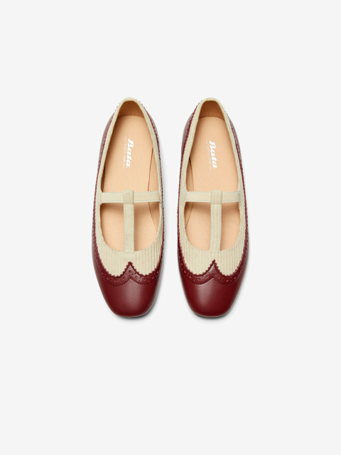 Bata Mary Jane Little Red Shoes Women's 2024 Autumn New Retro Sheepskin ...